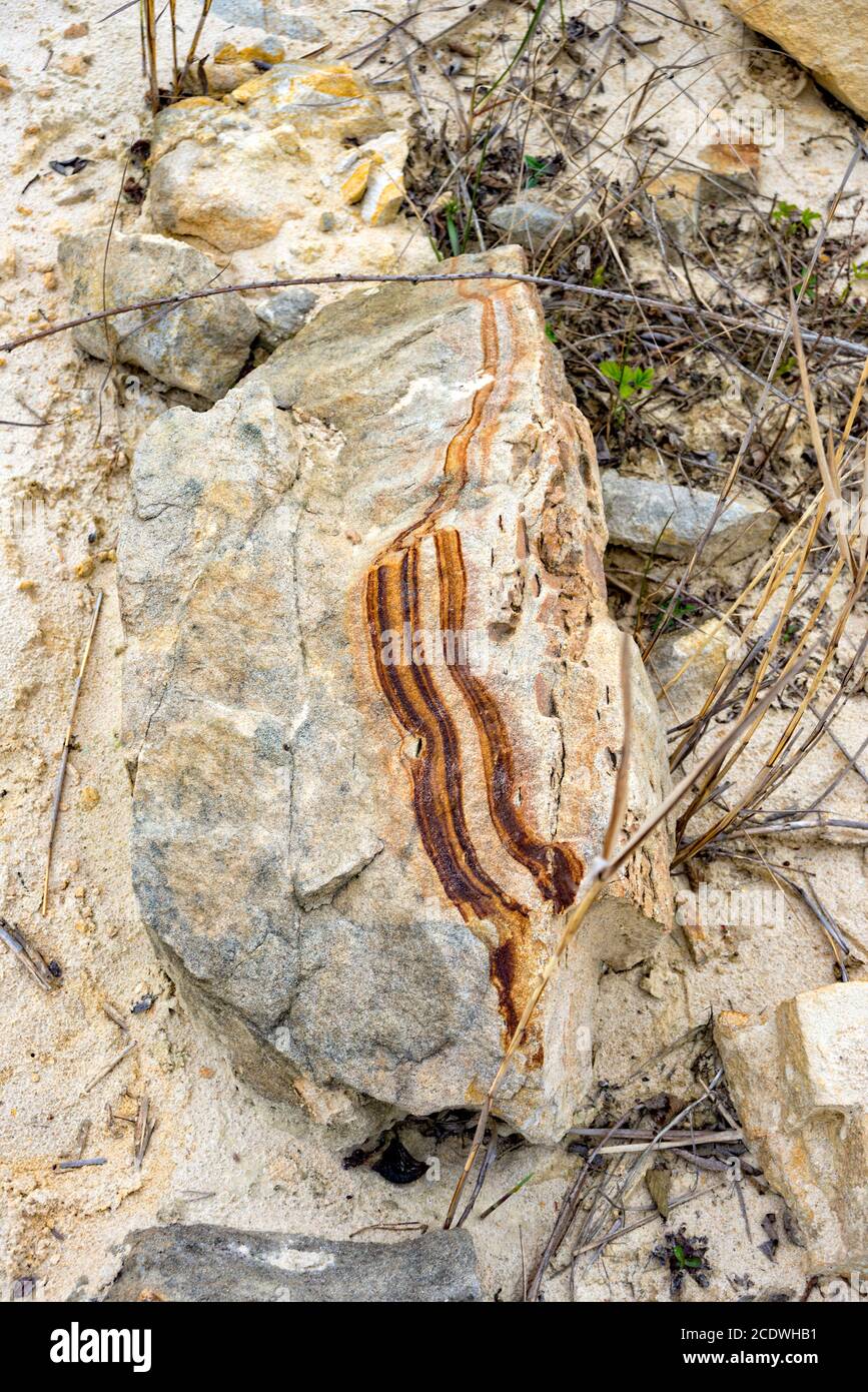 Sandstone with iron inclusions Stock Photo - Alamy