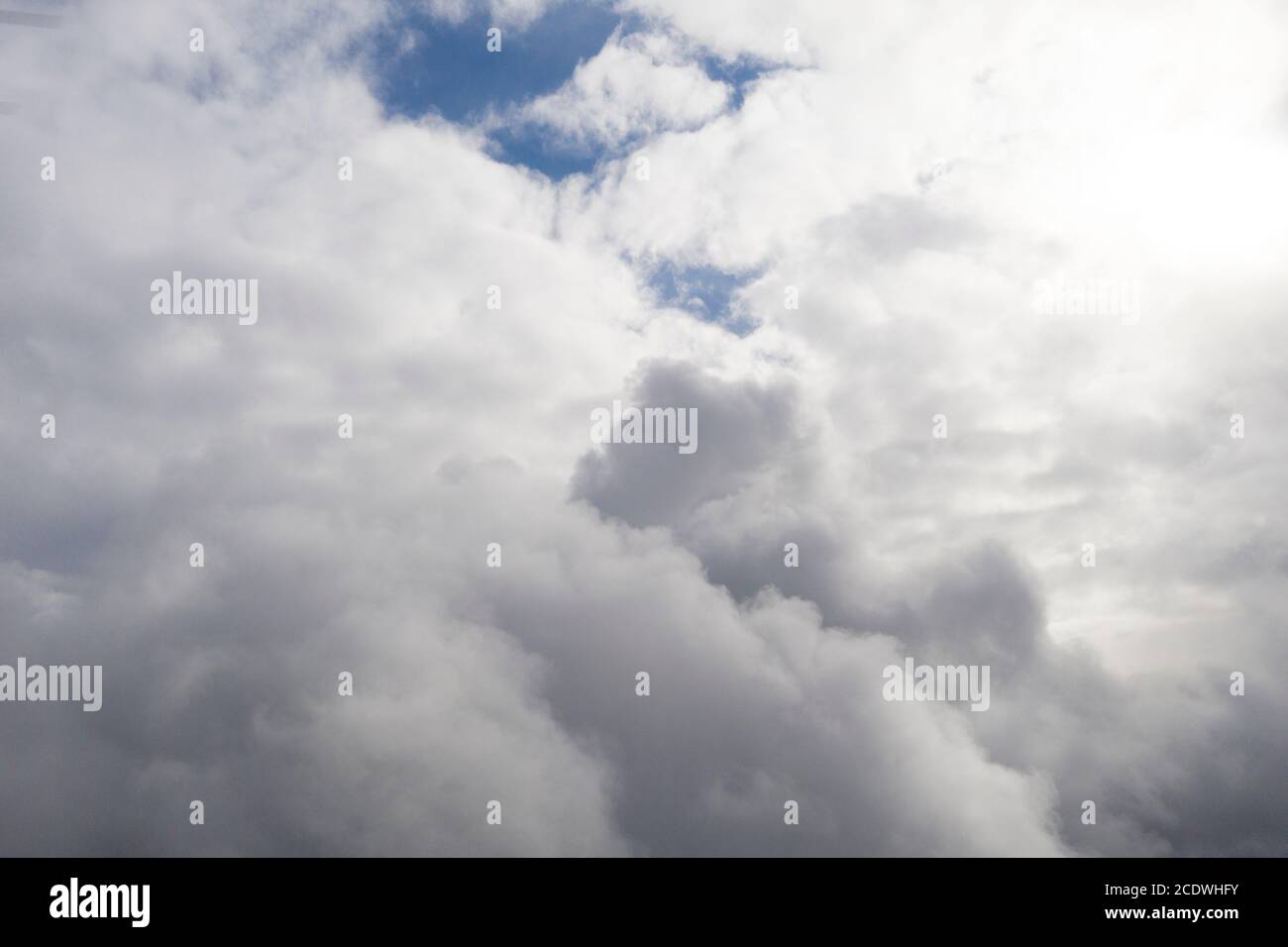 Aerial image of dark storm clouds over the land. Aerial panorama of ...