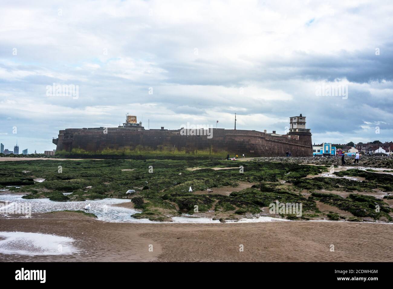 Perch Rock Lighthouse is a decommissioned lighthouse at New Brighton ...