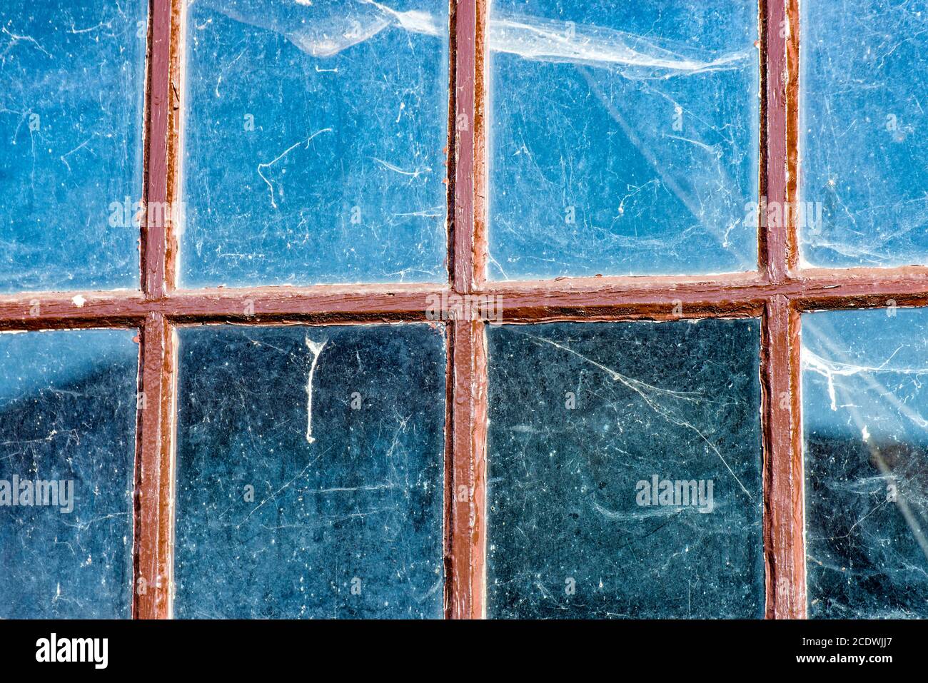 Cobwebs on an old Windows Stock Photo - Alamy