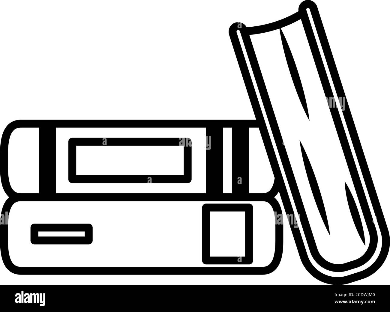 academic books icon over white background, line style, vector ...