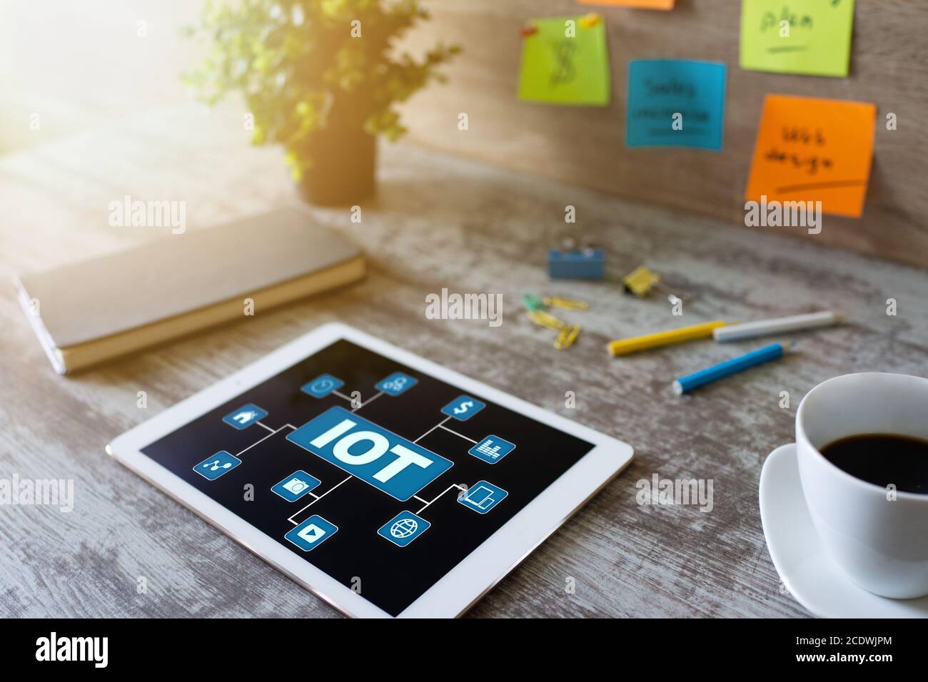IOT - Internet of things technology concept on screen Stock Photo - Alamy