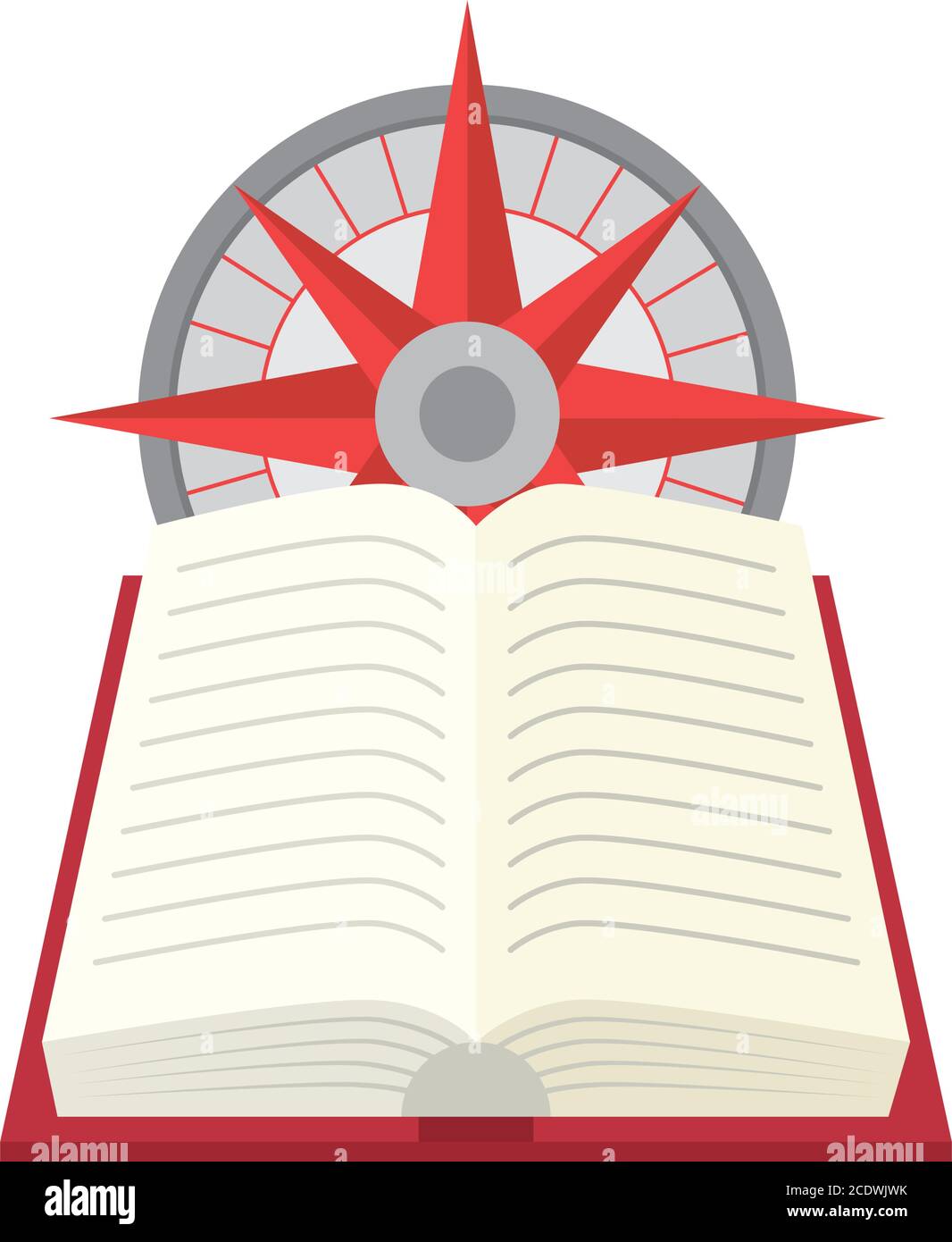 Open book with compass vector design Stock Vector Image & Art - Alamy