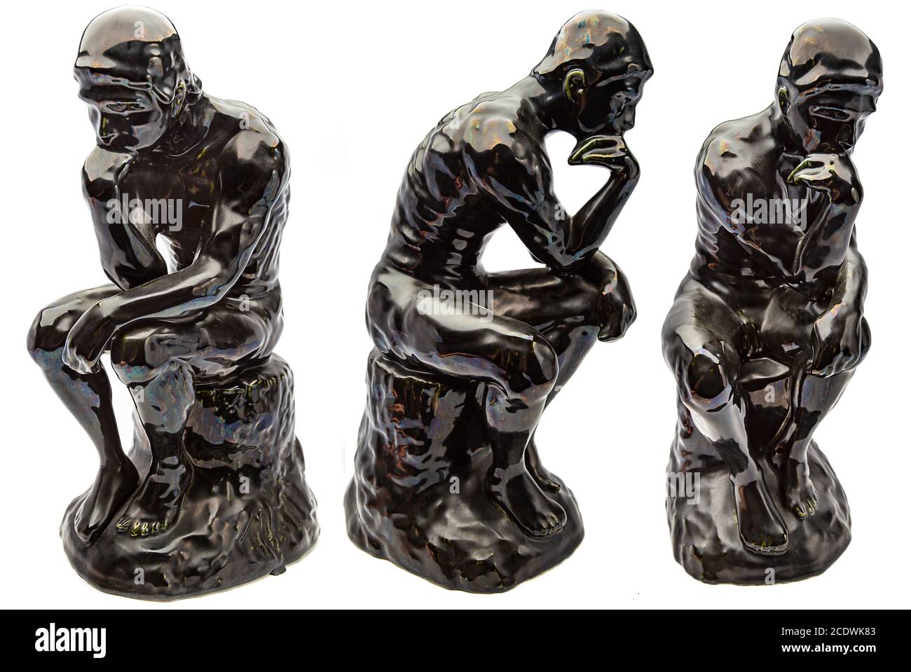 Small The thinker statue Stock Photo - Alamy