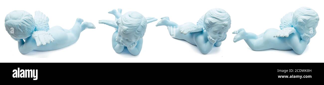 Blue baby angel statue Stock Photo - Alamy