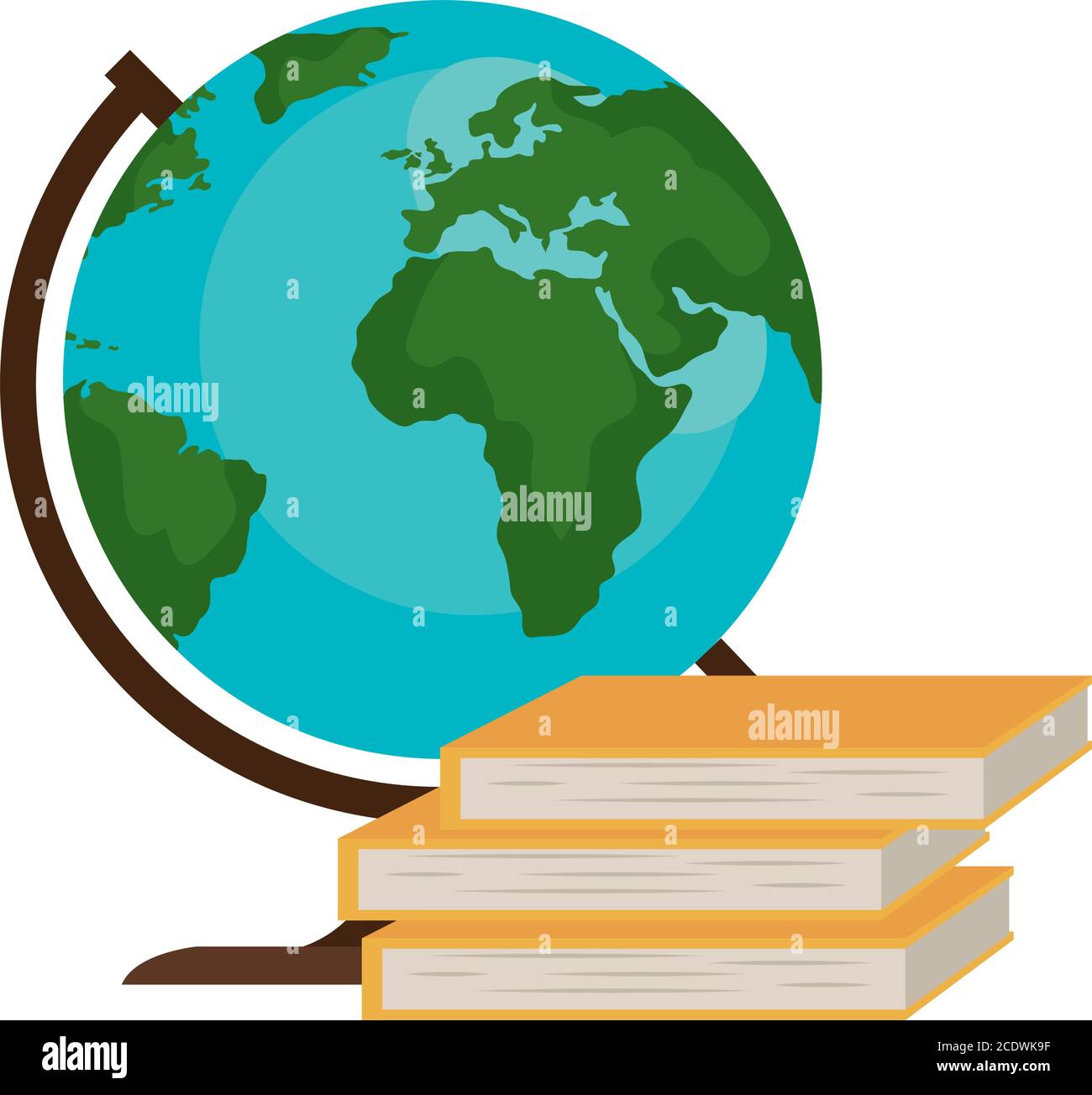 school world sphere with books vector design Stock Vector Image & Art ...