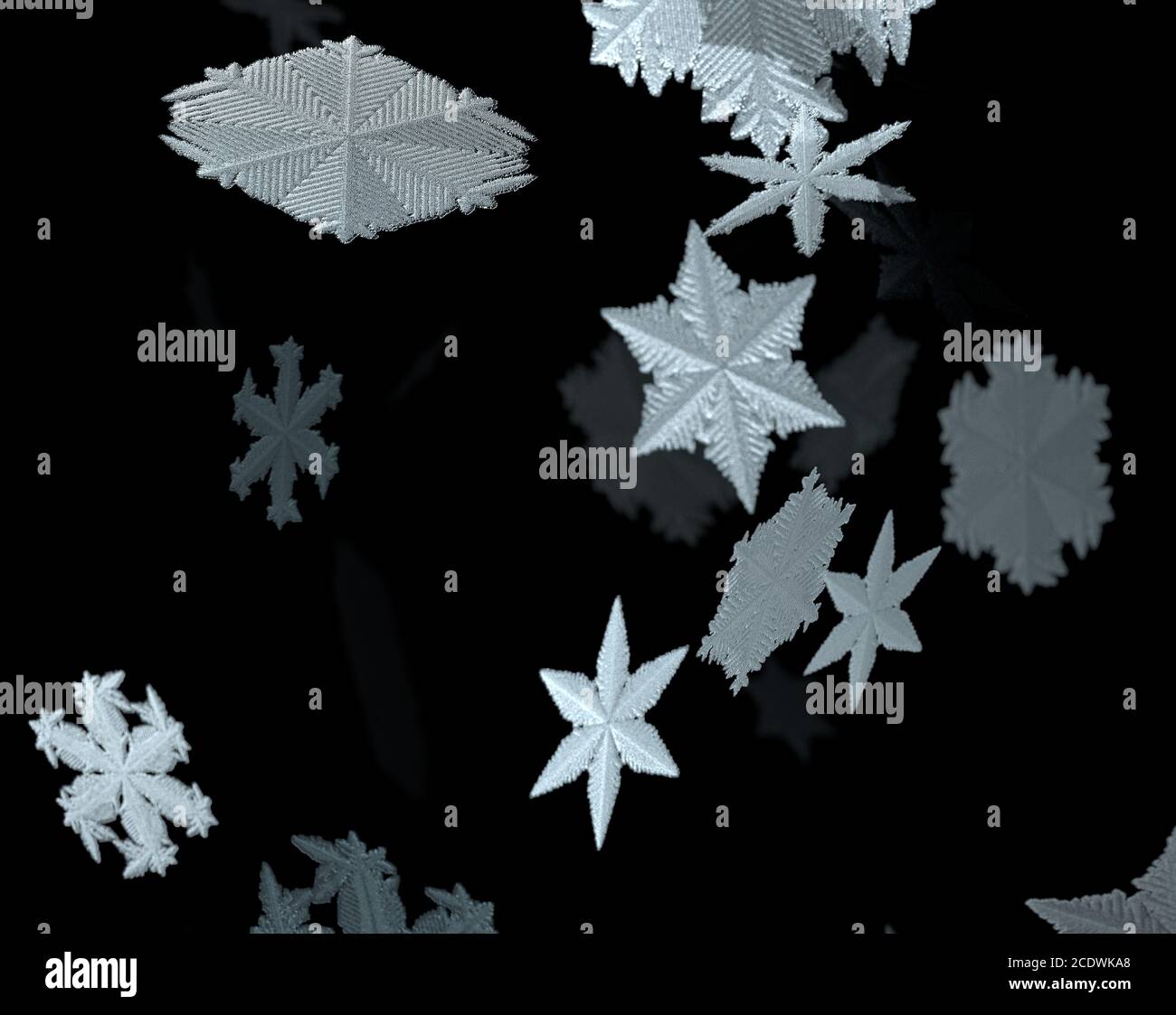 Christmas falling snow isolated background. Xmas snow flake pattern ...