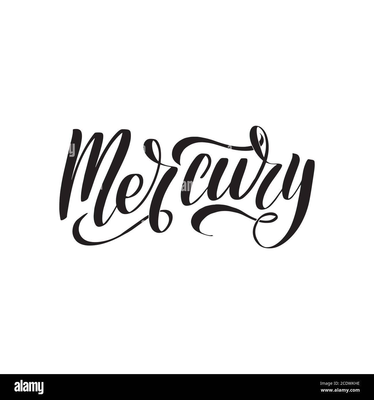 Vector calligraphy illustration isolated on white background Stock ...