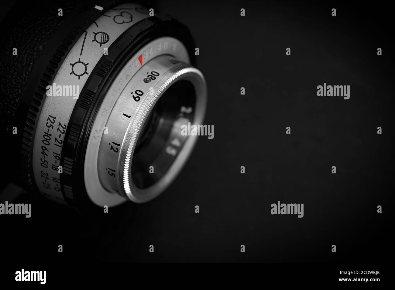 old analog camera from DDR production with dark background Stock Photo ...