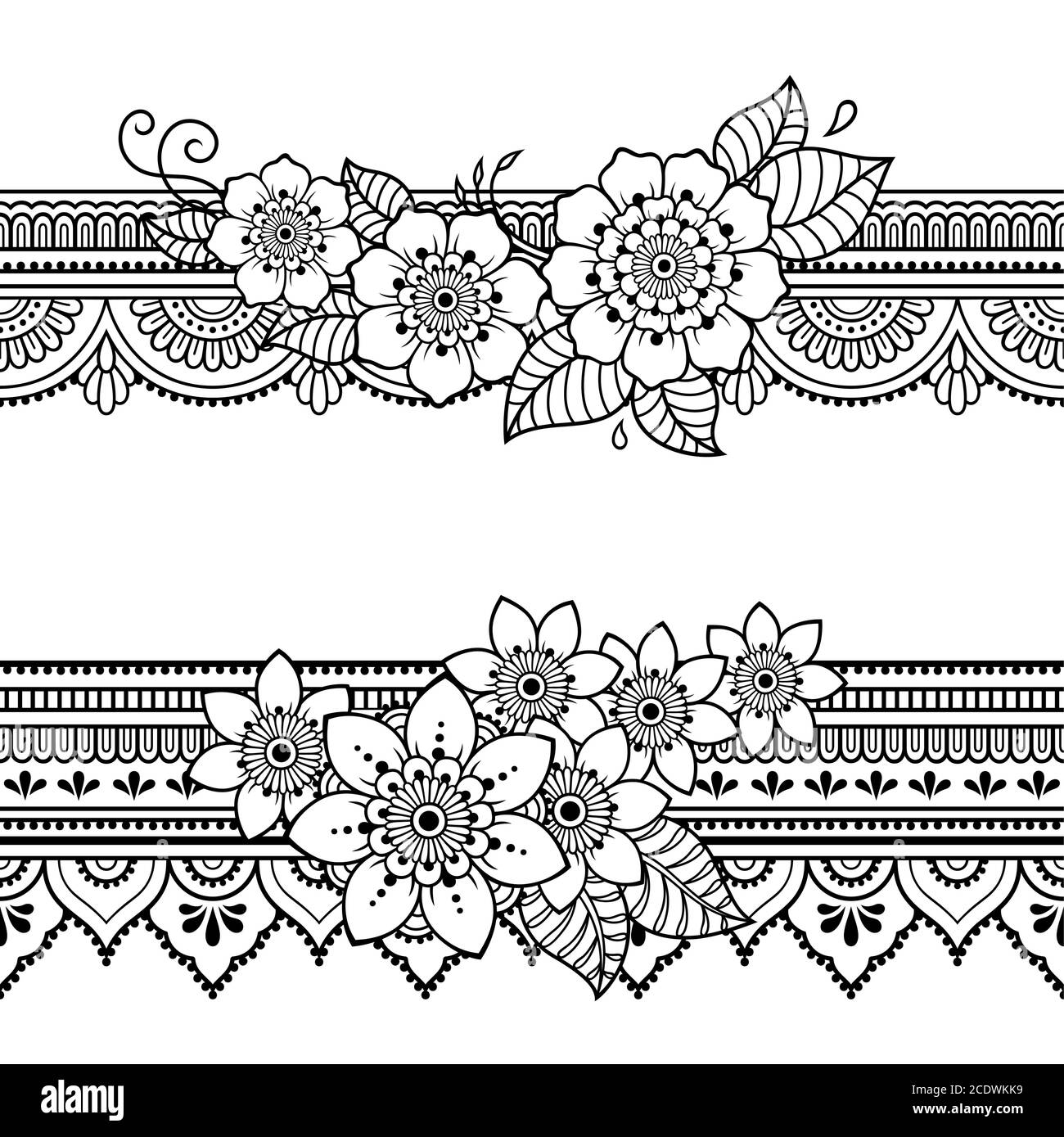 Henna Border Designs Drawings
