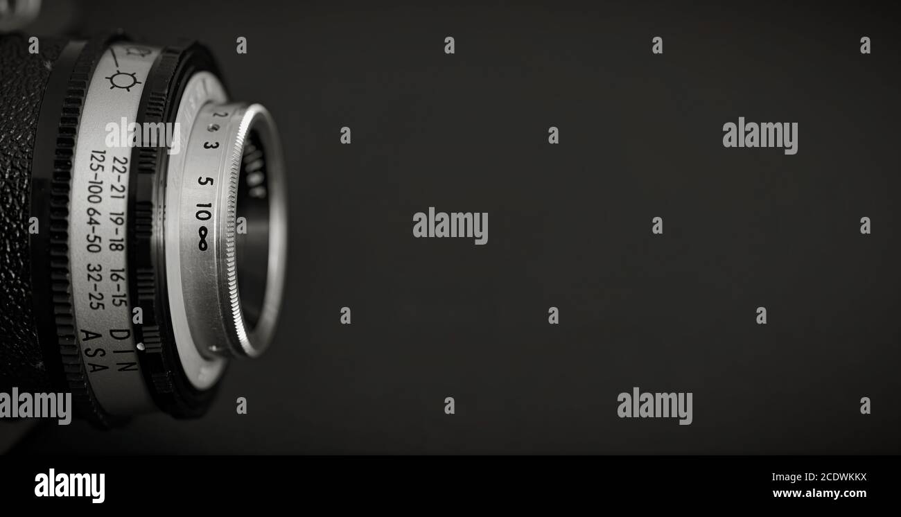 old analog camera from DDR production with dark background Stock Photo ...