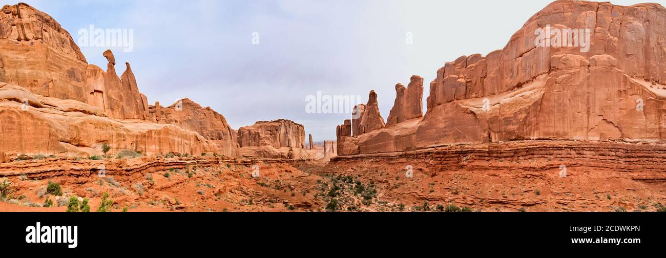Nature National Park, Utah. The landscape and rocks. Roads and p Stock ...
