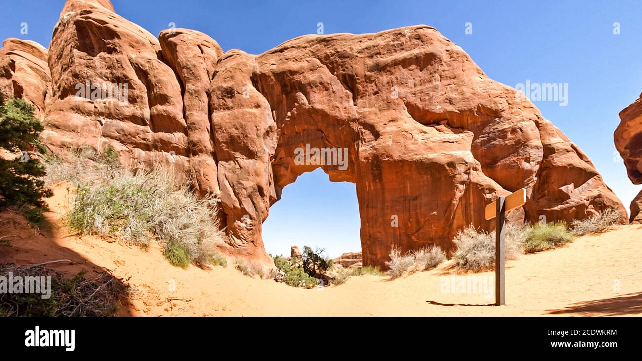 Nature National Park, Utah. The landscape and rocks. Roads and p Stock ...