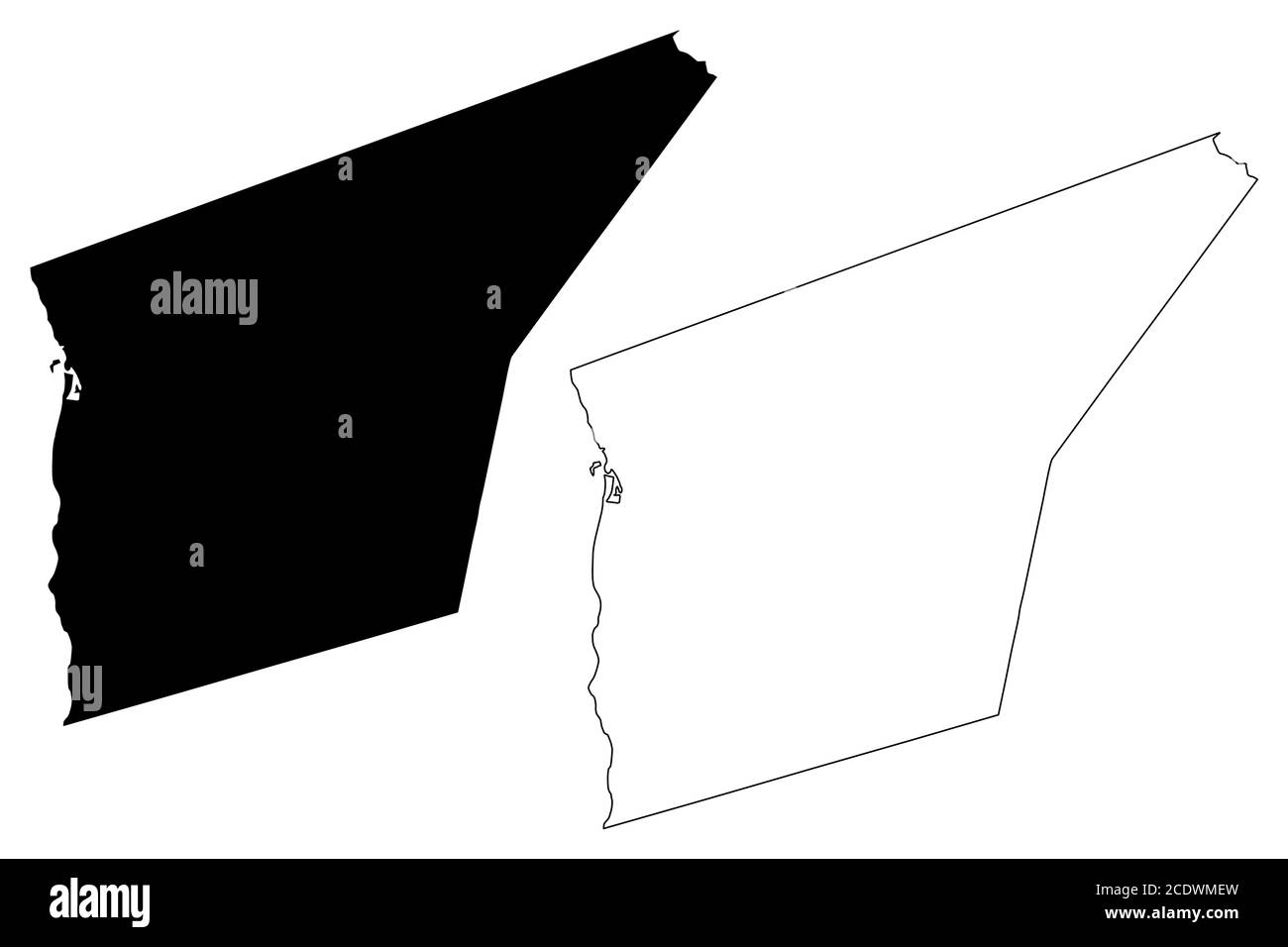 St. Peter (Barbados, Parishes of Barbados) map vector illustration ...