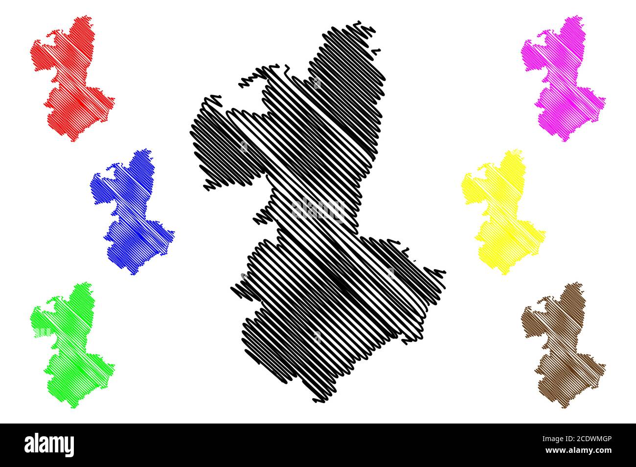 Liuzhou City (People's Republic of China, Guangxi Province) map vector ...