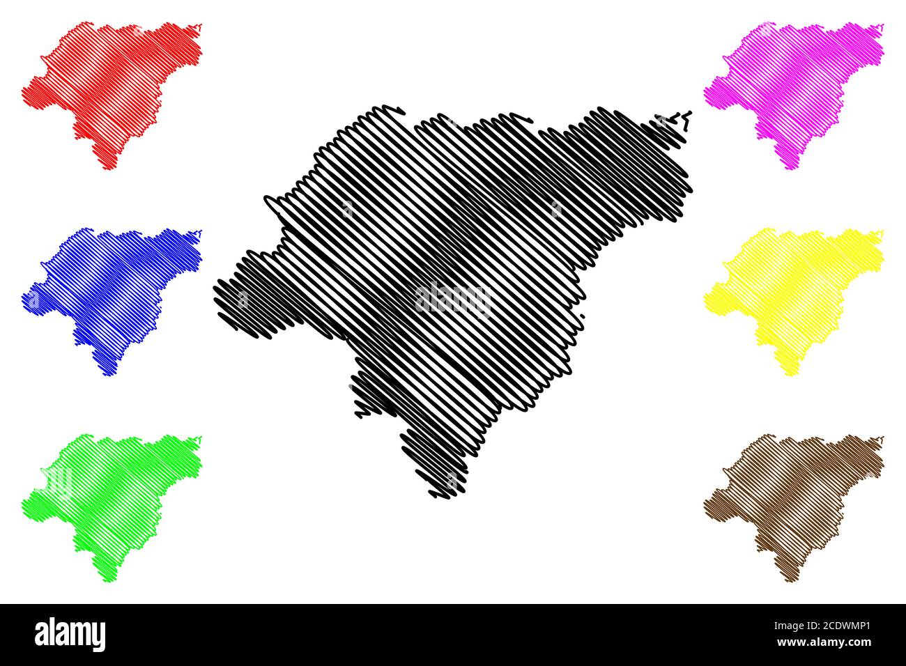 Harbin City (People's Republic of China, Heilongjiang Province) map ...