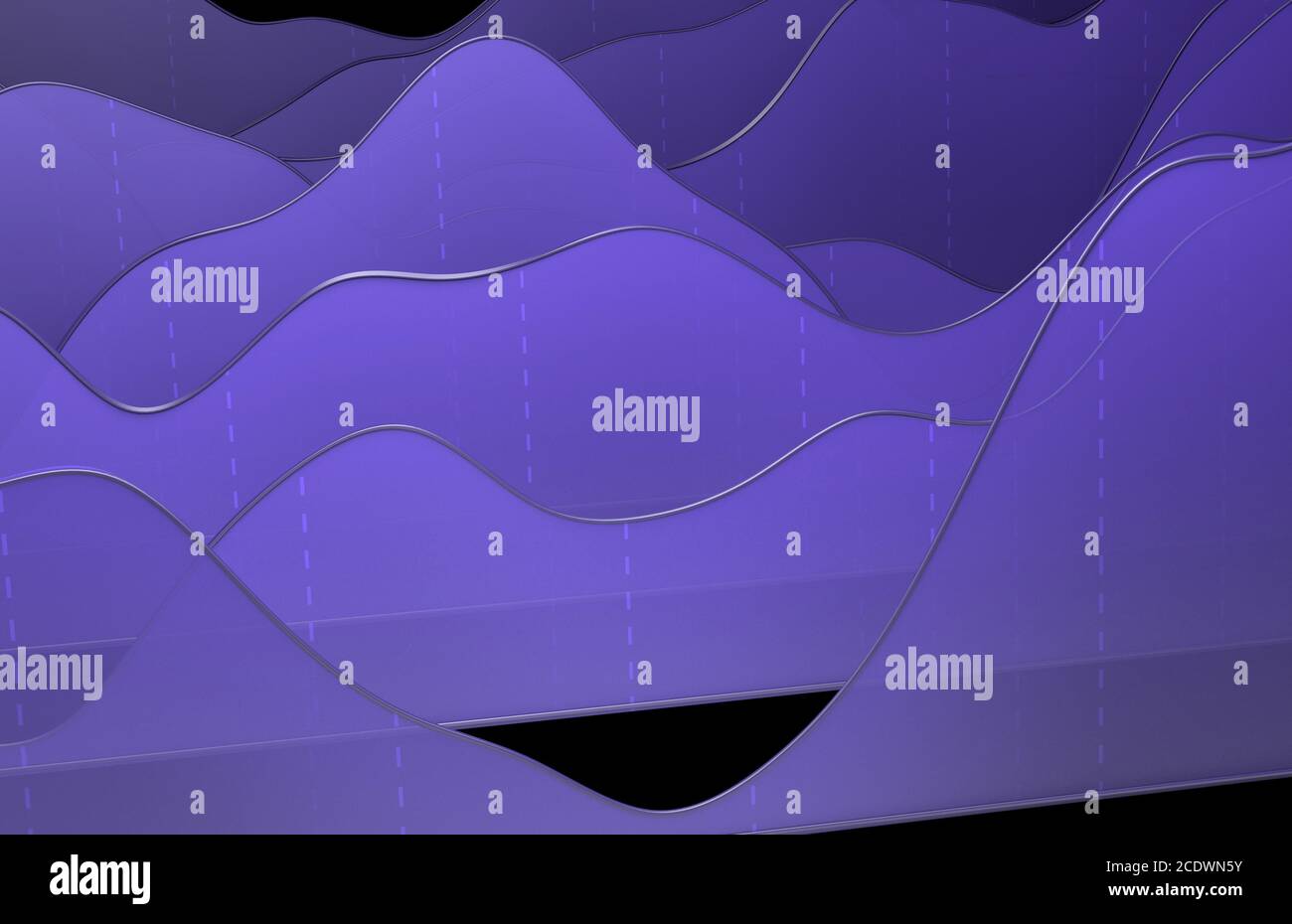 linear curved blue graph set 3d illustration Stock Photo - Alamy