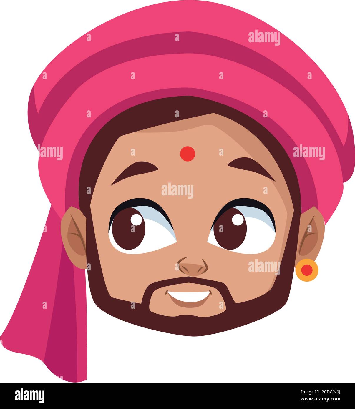 diwali man cartoon head design, Indian culture and hinduism theme ...