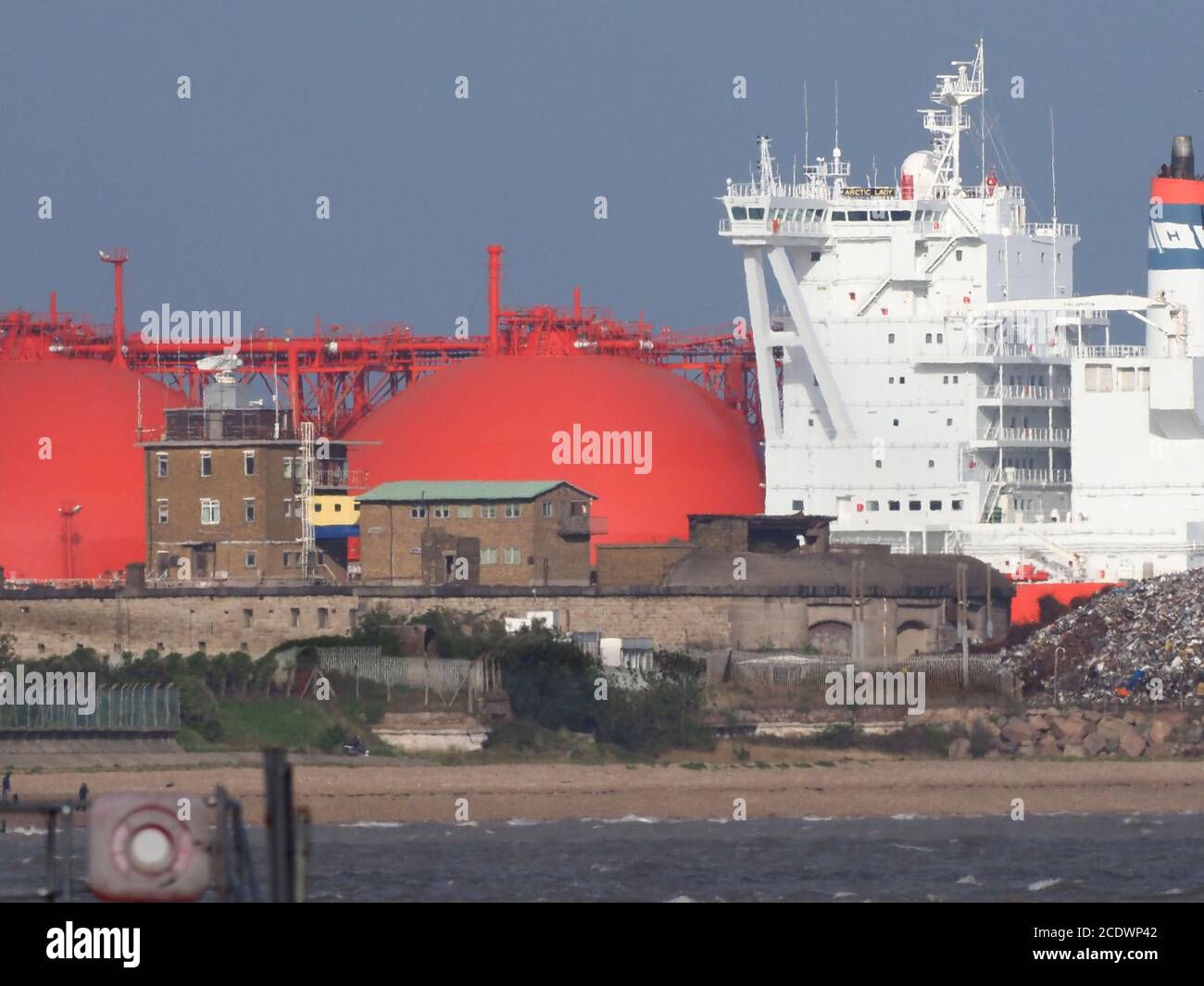 Sheerness, Kent, UK. 30th August, 2020. Huge LNG (liquified natural gas ...