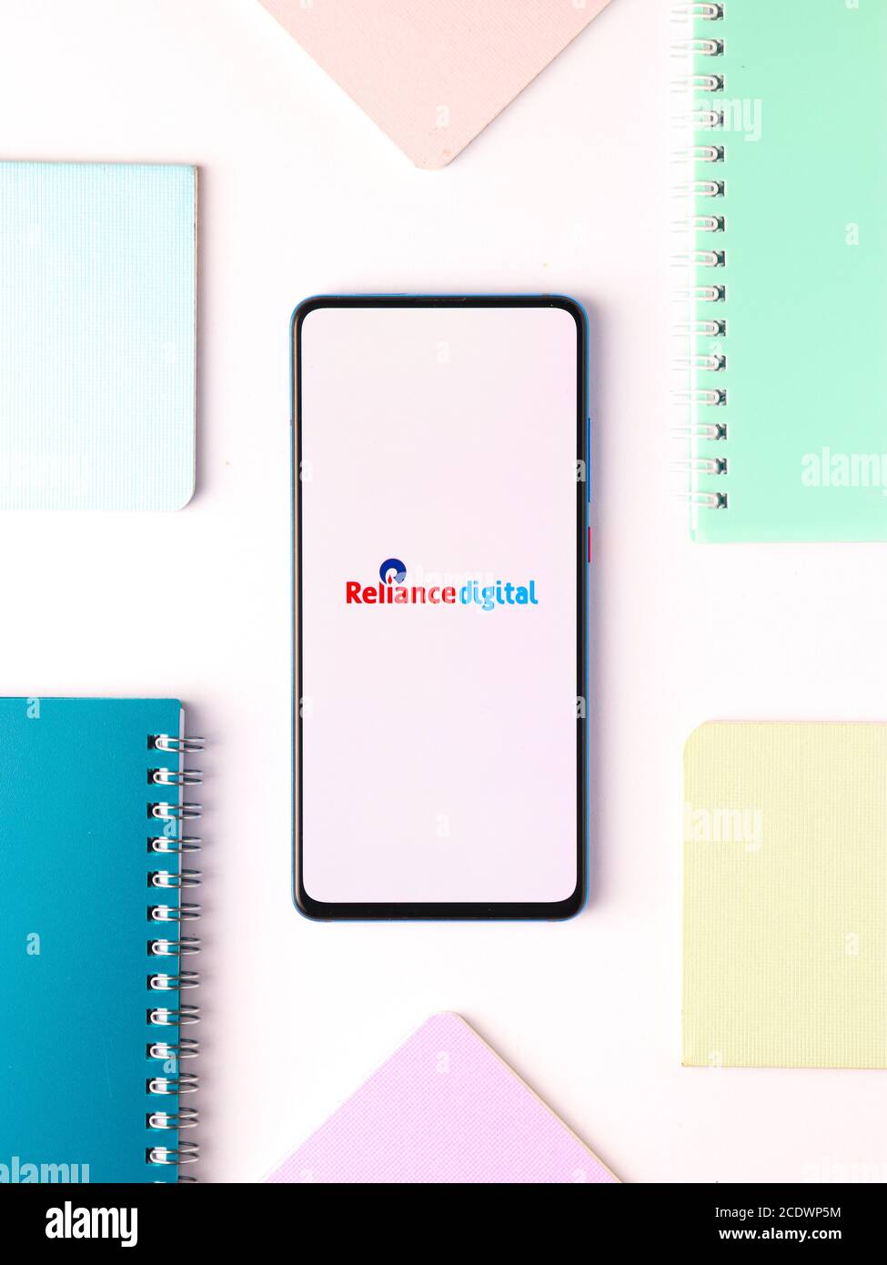 Assam, india - August 27, 2020 : Reliance digital store logo on phone ...