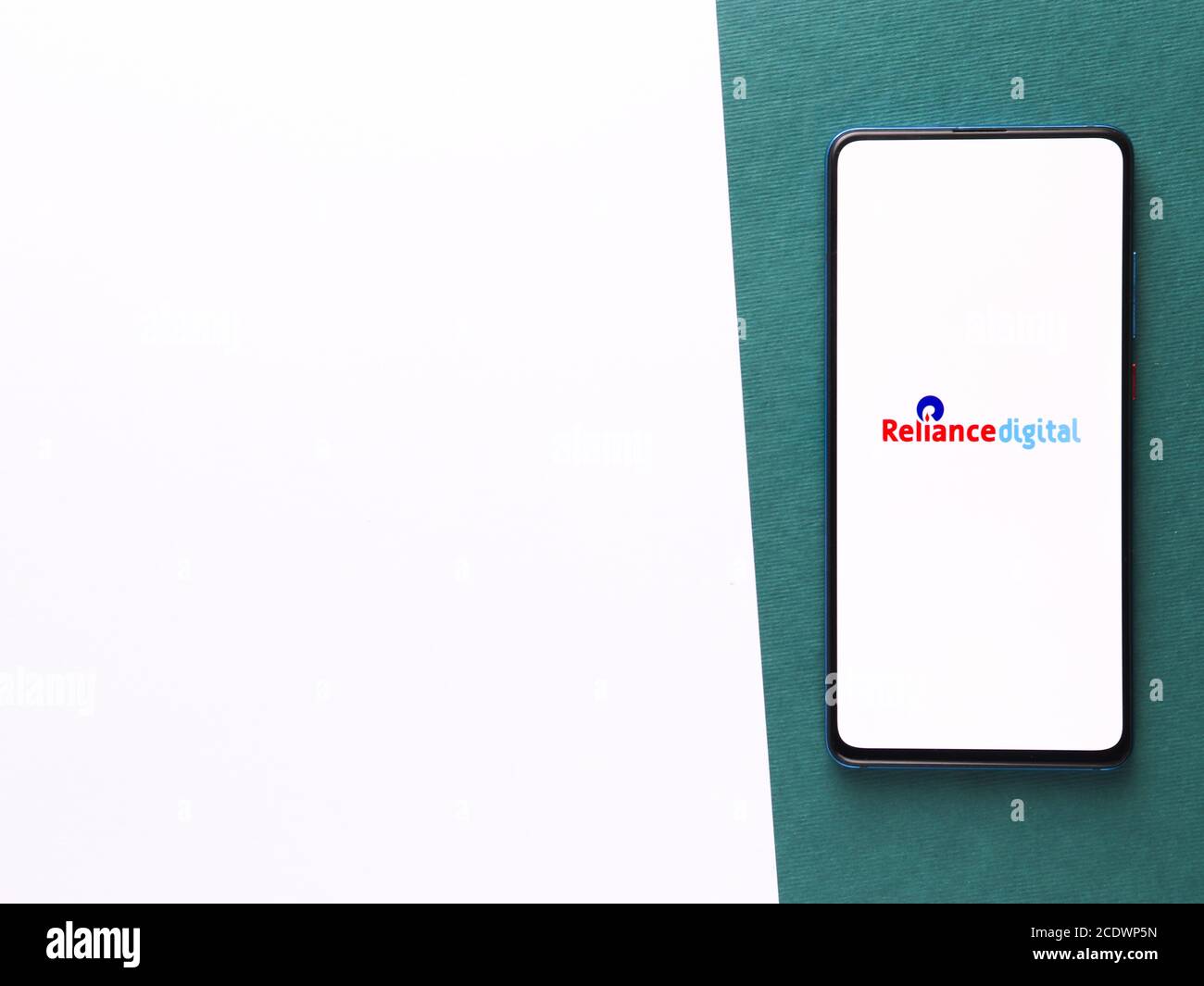 Assam, india - August 27, 2020 : Reliance digital store logo on phone ...