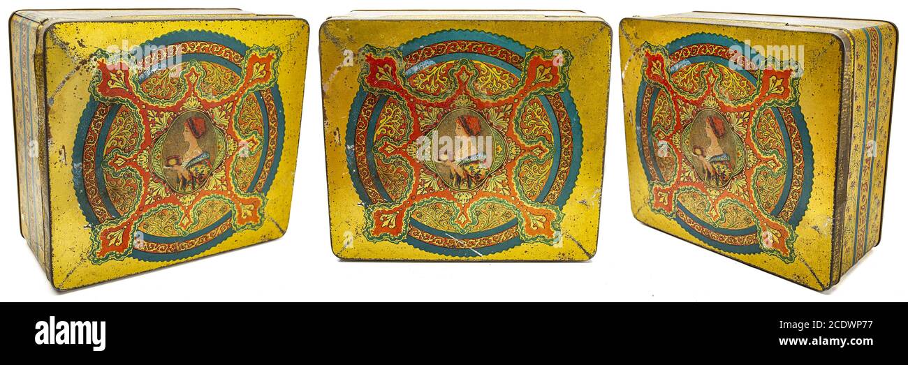 Vintage tea box Stock Photo - Alamy
