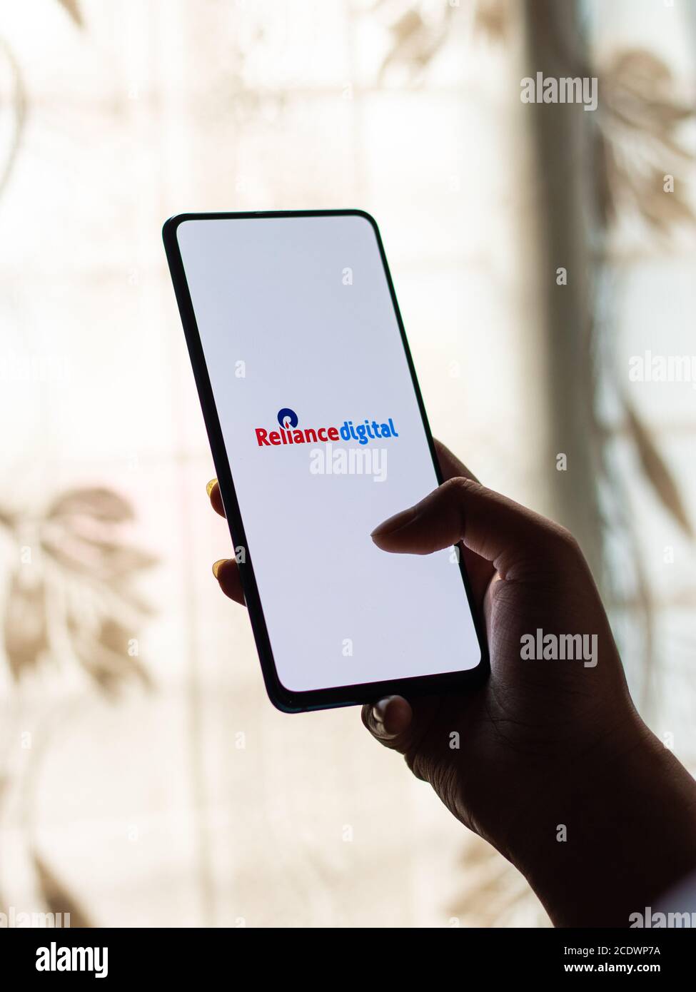 Assam, india - August 27, 2020 : Reliance digital store logo on phone ...