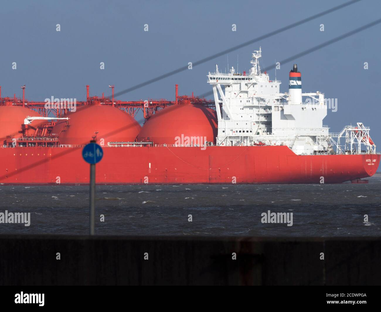 Sheerness, Kent, UK. 30th August, 2020. Huge LNG (liquified natural gas ...