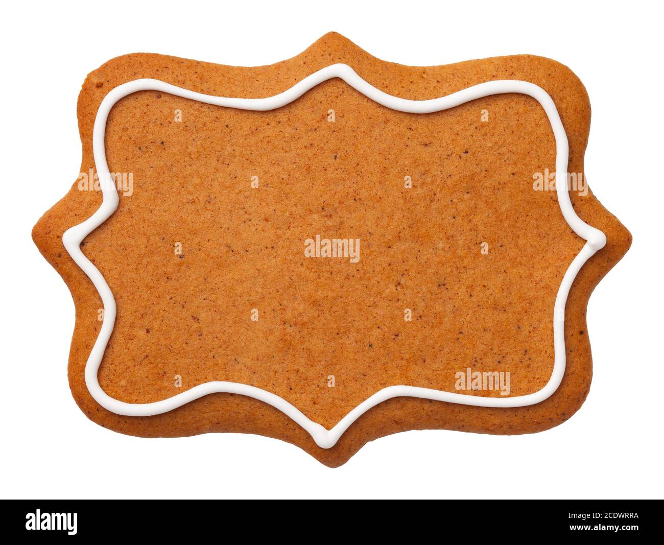 Gingerbread Label Cookie Isolated on White Background Stock Photo - Alamy