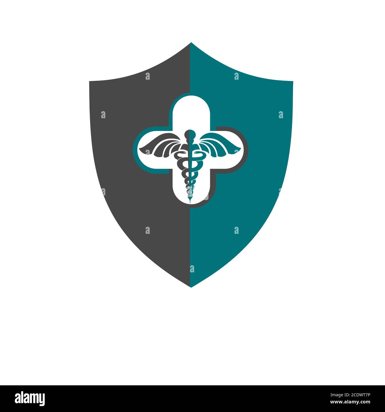 Caduceus doctor illustration vector logo design for medical and health ...