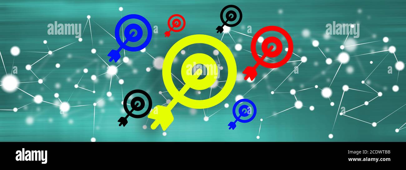 Illustration of a target market concept Stock Photo - Alamy