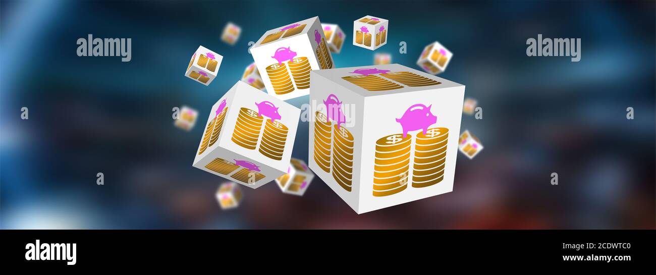 Illustration of a money saving concept Stock Photo - Alamy