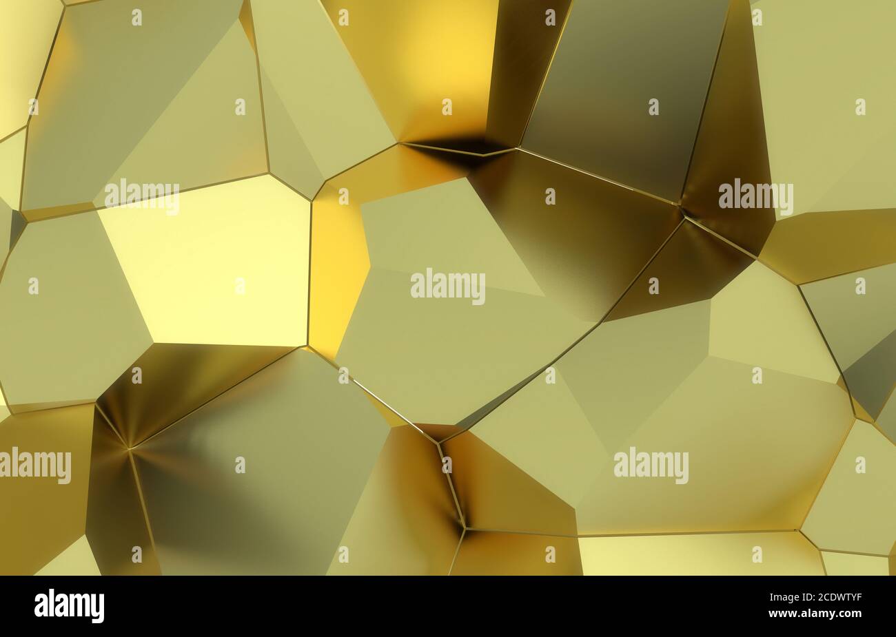3d render, golden modern shattered wall texture, random clusters ...