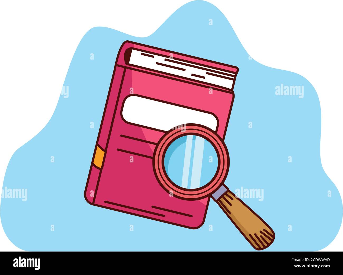 School red notebook with lupe design, Education class lesson and ...