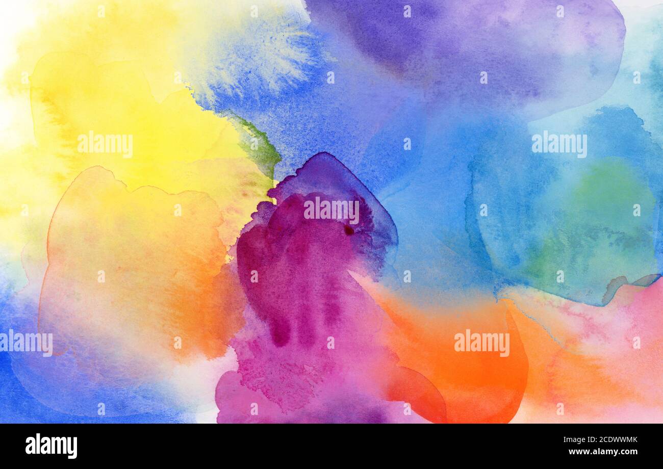watercolor rainbow colors background concept Stock Photo - Alamy