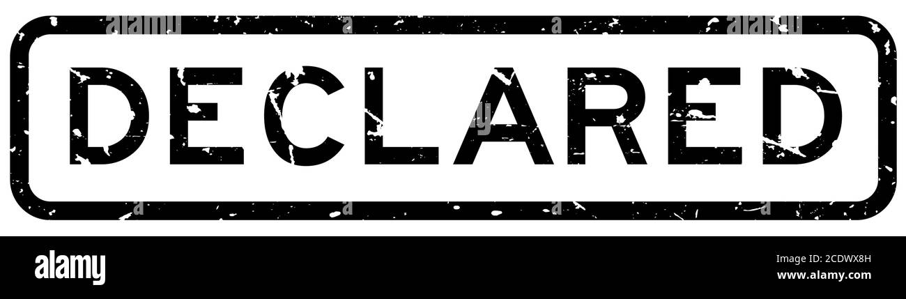 Grunge black declared word square rubber seal stamp on white background Stock Vector Image & Art ...