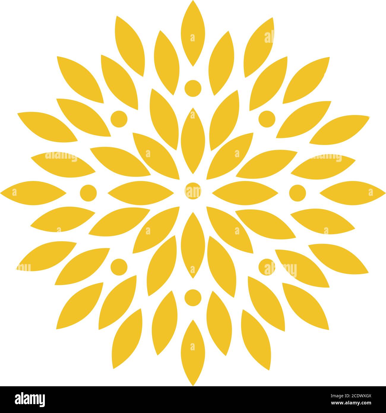 yellow abstract flower vector design Stock Vector Image & Art - Alamy