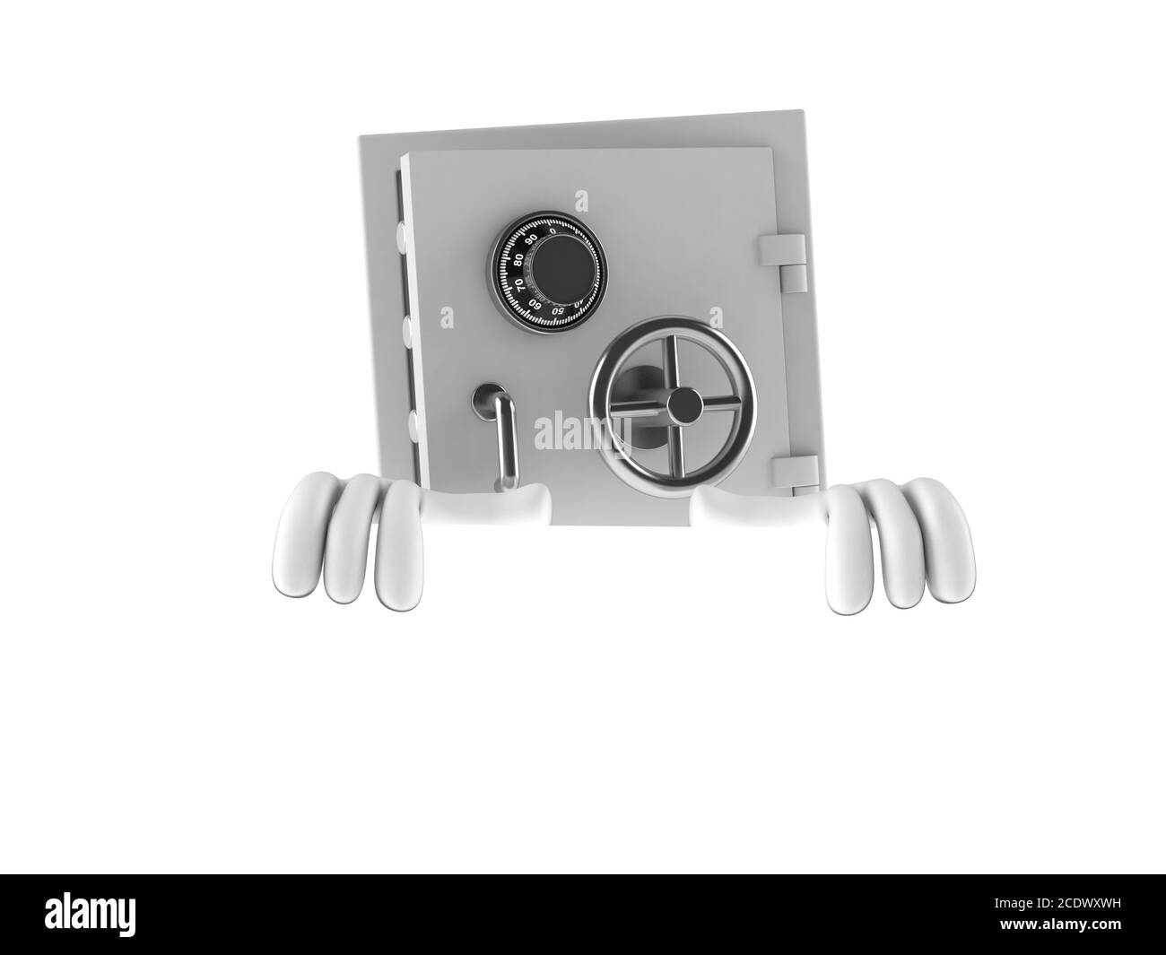 Safe character isolated on white background Stock Photo - Alamy