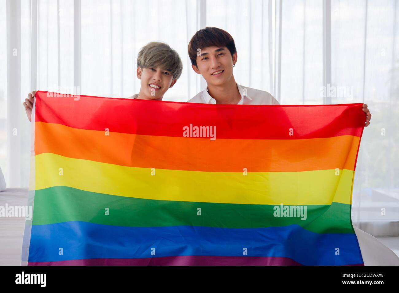Gay Couples Young Boys Asian Men LGBT Concepts Stock Photo - Alamy