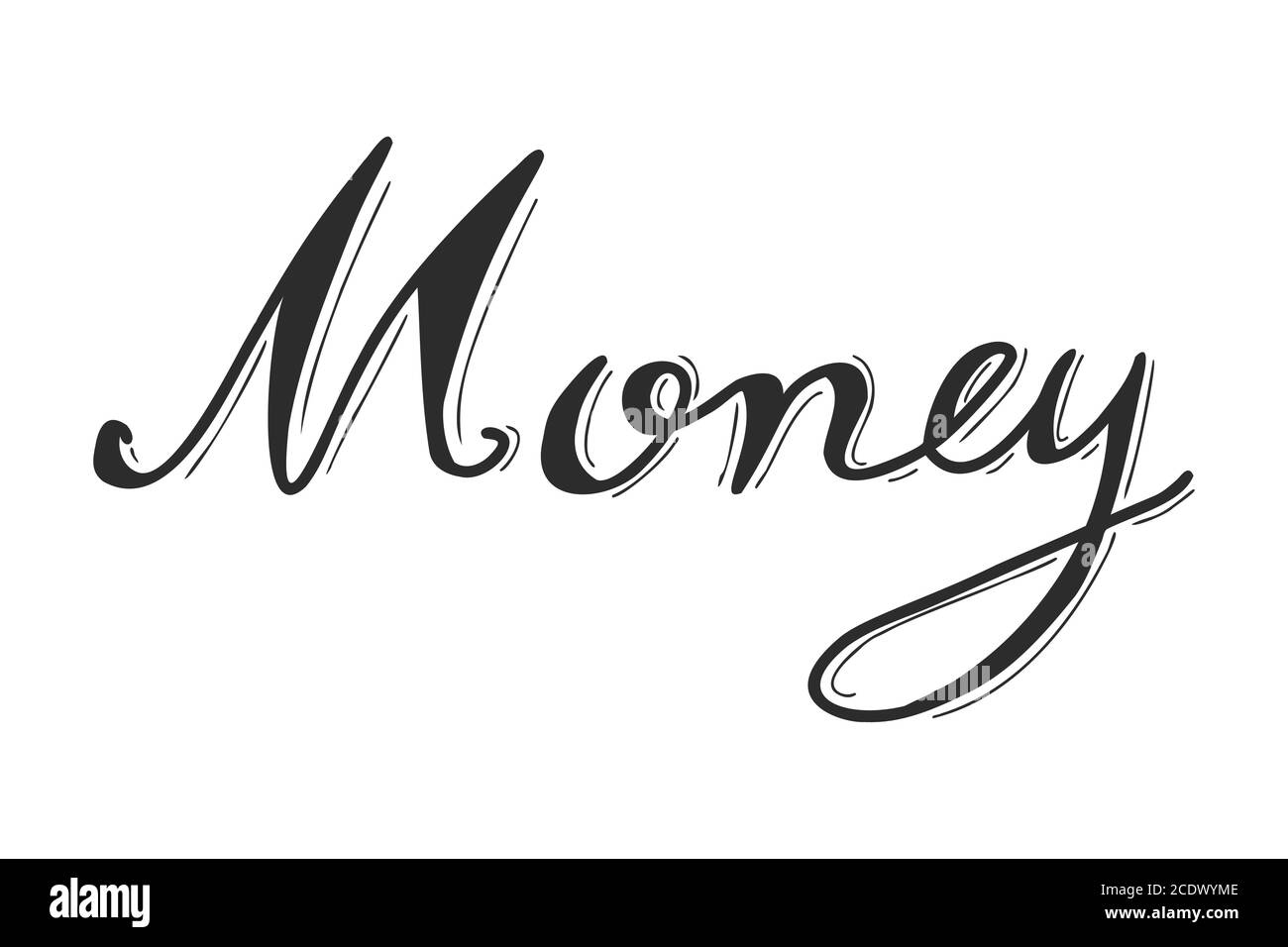 Hand writing in word money on whie background Stock Vector Image & Art ...