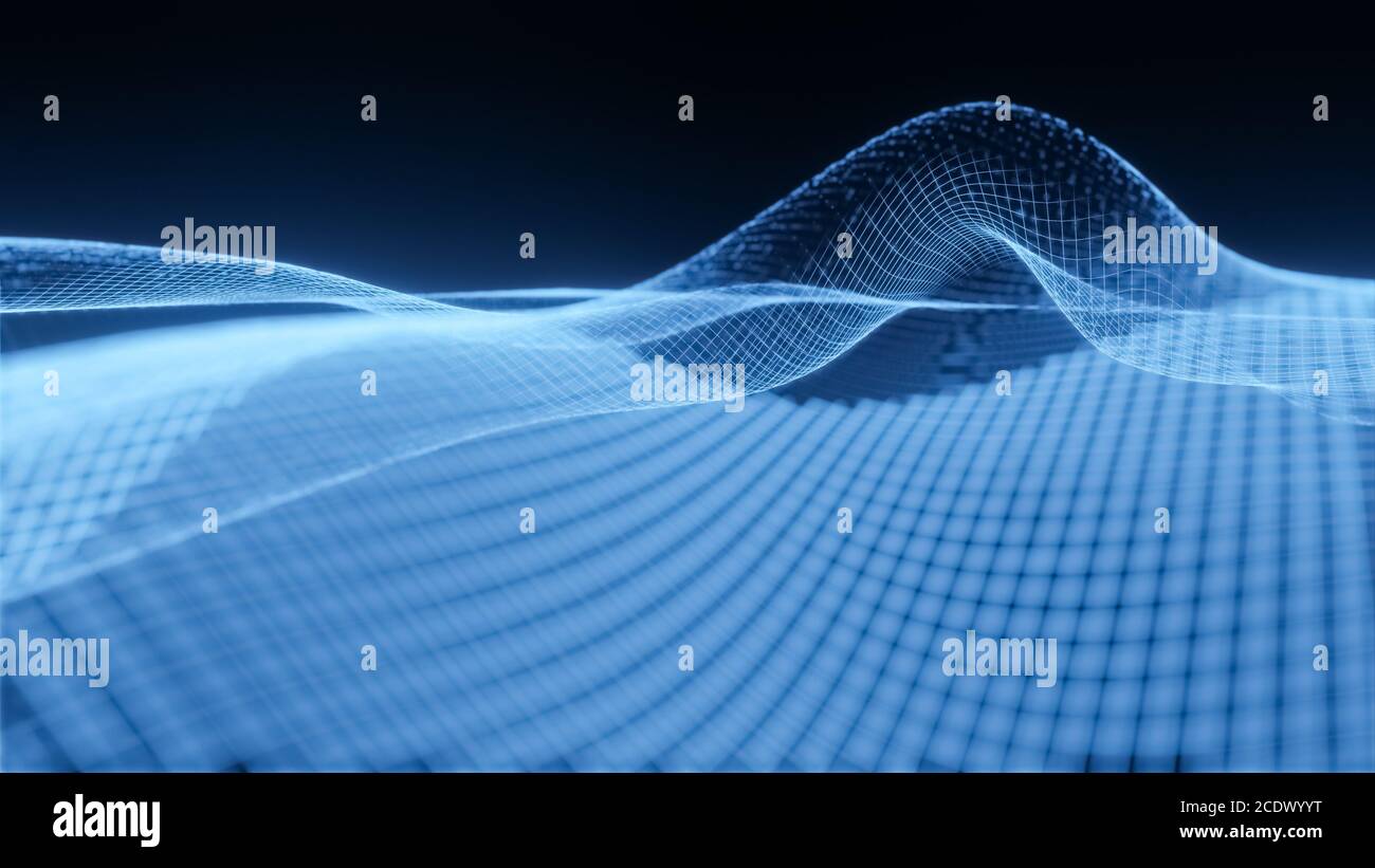 Modern Abstract Grid Or Wireframe Structure Virtual Background Digital Technology Science Or