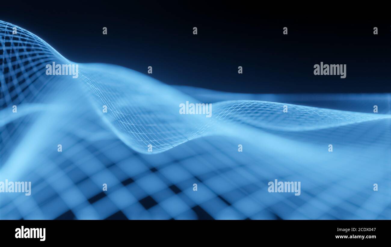 Modern Abstract Grid Or Wireframe Structure Virtual Background Digital Technology Science Or