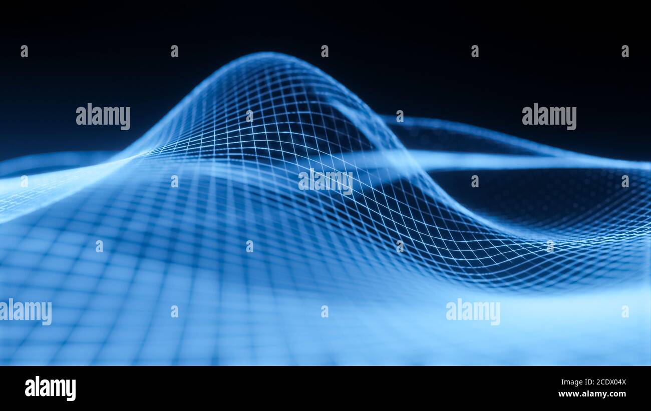 Modern Abstract Grid Or Wireframe Structure Virtual Background Digital Technology Science Or