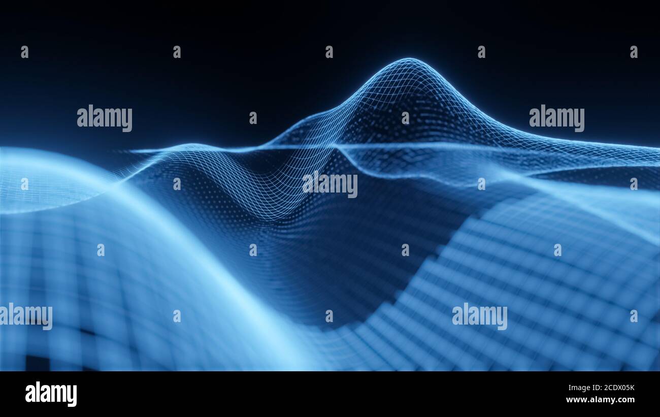 Modern Abstract Grid Or Wireframe Structure Virtual Background Digital Technology Science Or