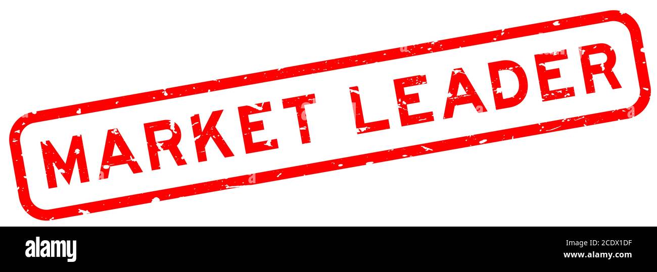 Grunge red market leader word square rubber seal stamp on white background Stock Vector Image ...