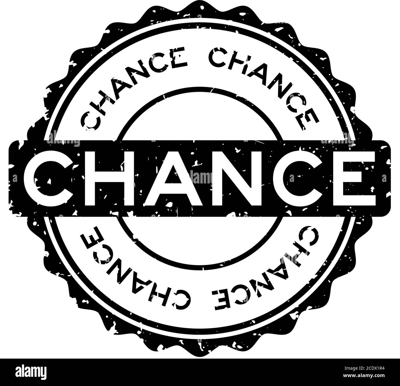 Grunge black chance word round rubber seal stamp on white background Stock Vector Image & Art ...