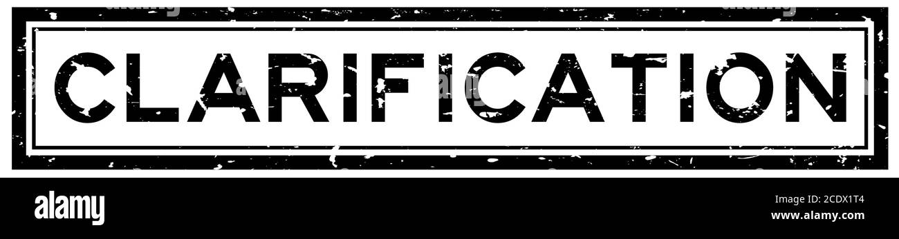 Grunge black clarification word square rubber seal stamp on white background Stock Vector Image ...
