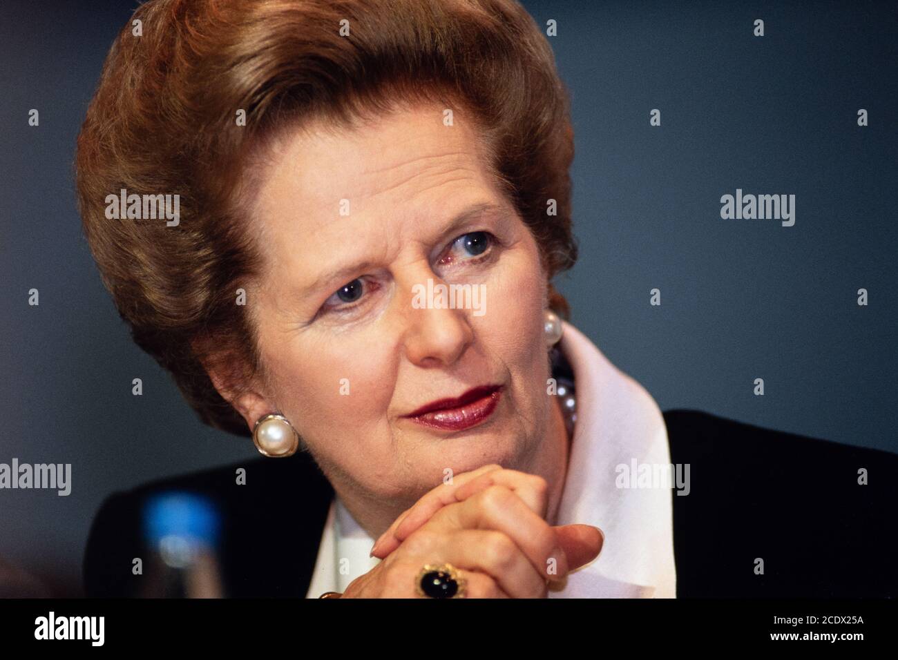 Margaret thatcher at the conservative annual conference in bournemouth ...