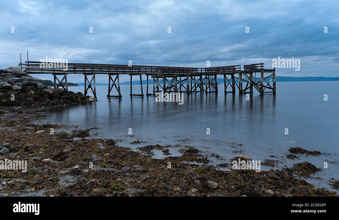 Nordic summer Beach scenes on the south shore of the Trondheim Fjord ...