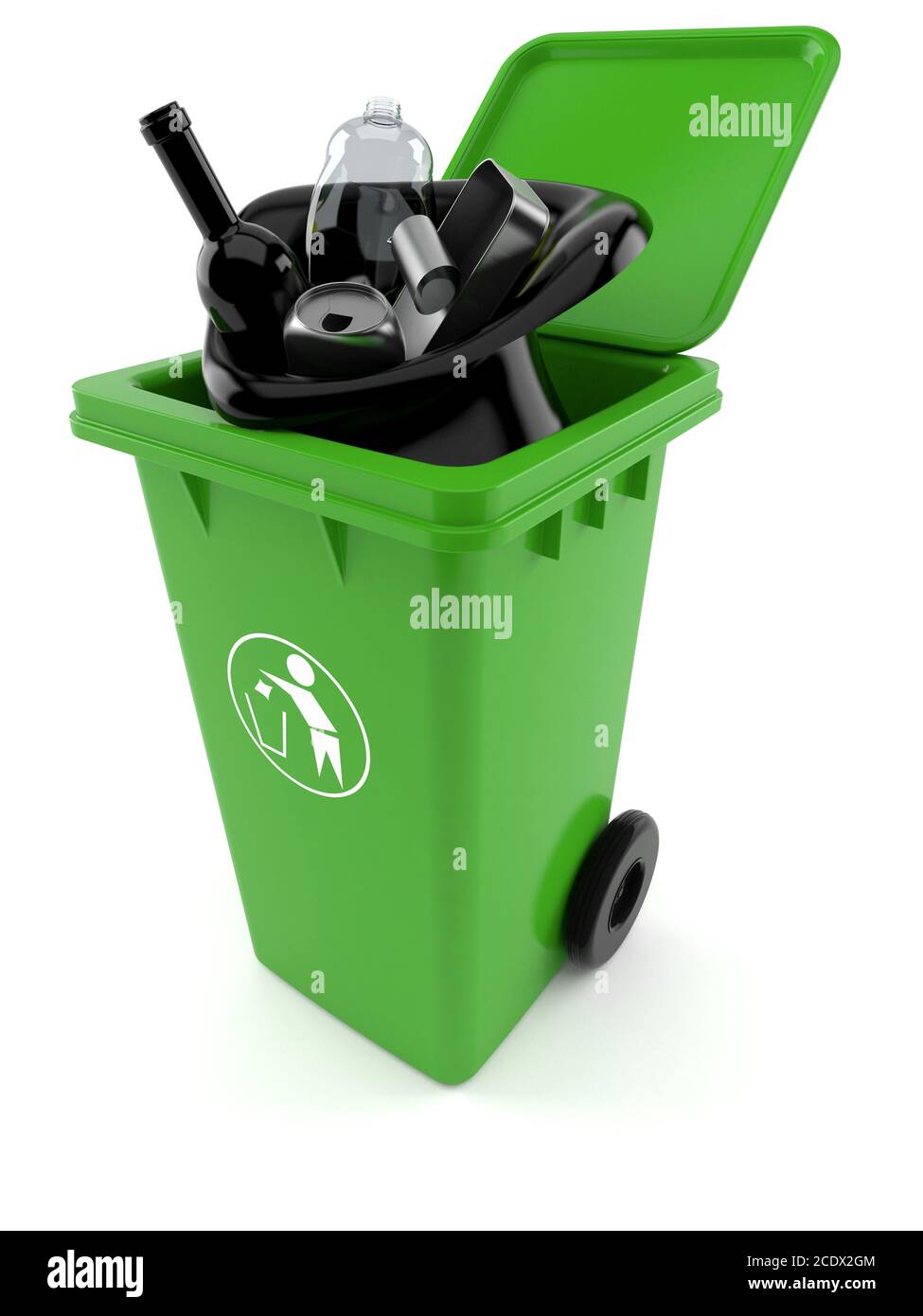 Dustbin isolated on white background Stock Photo - Alamy